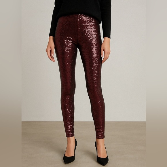 Commando | Pants & Jumpsuits | Commando Sequin Legging In Wine | Poshmark